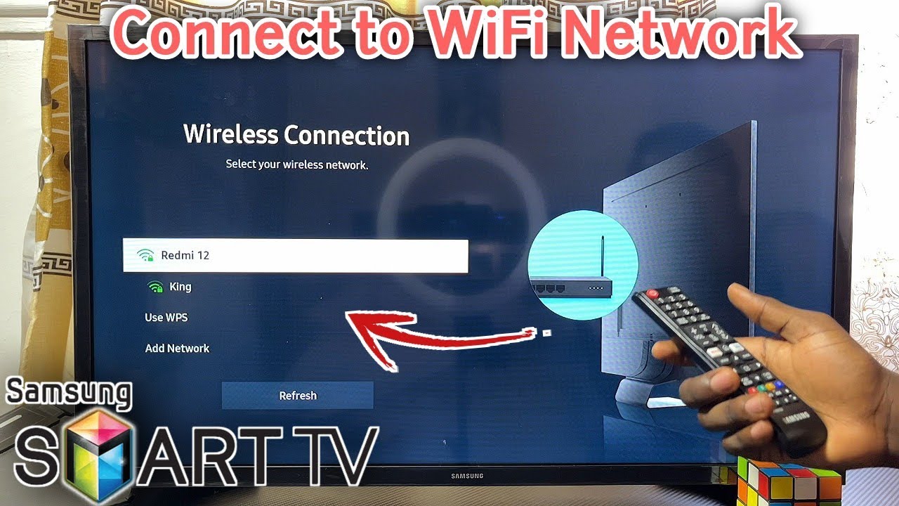 Samsung Smart TV: How to Connect to WiFi Network - YouTube