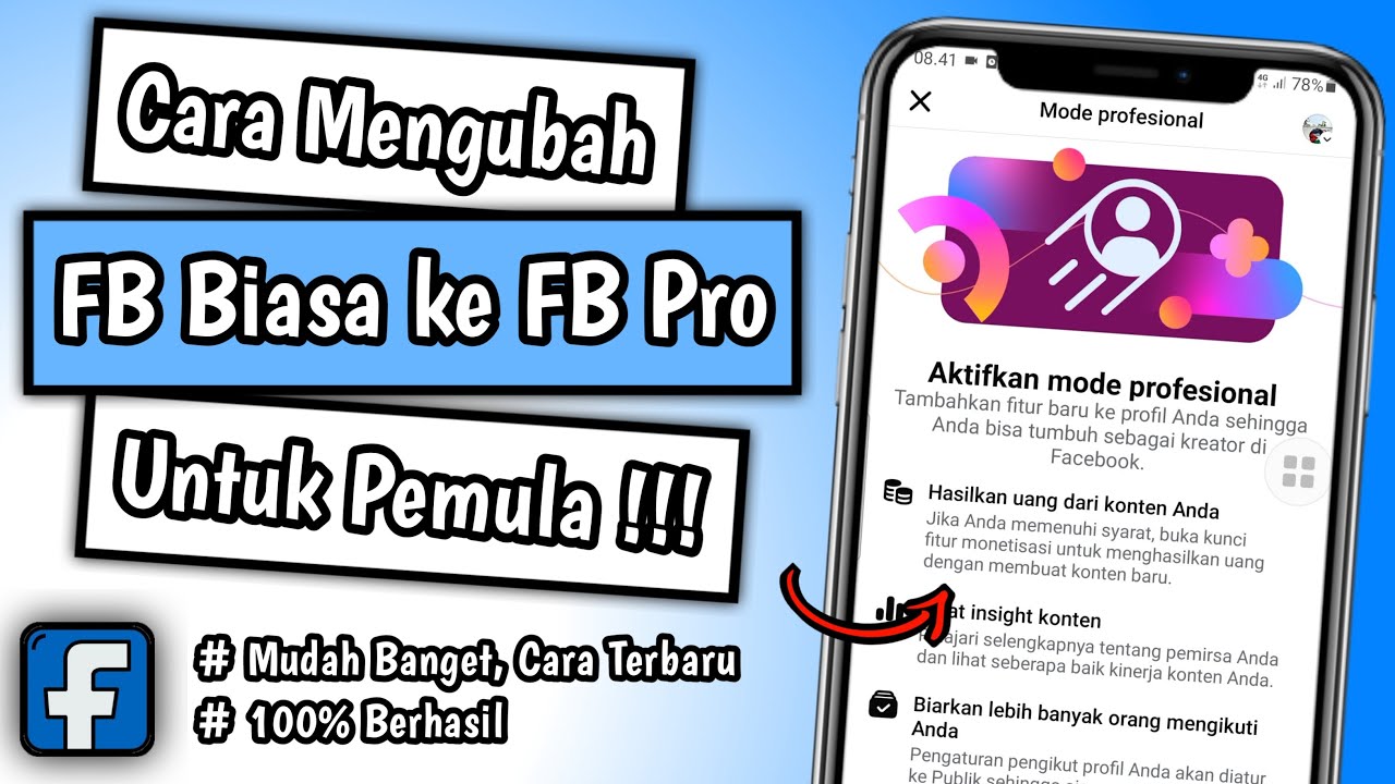 Cara Mengubah FB Biasa ke FB Pro | Ubah FB Biasa Menjadi FB Pro - YouTube