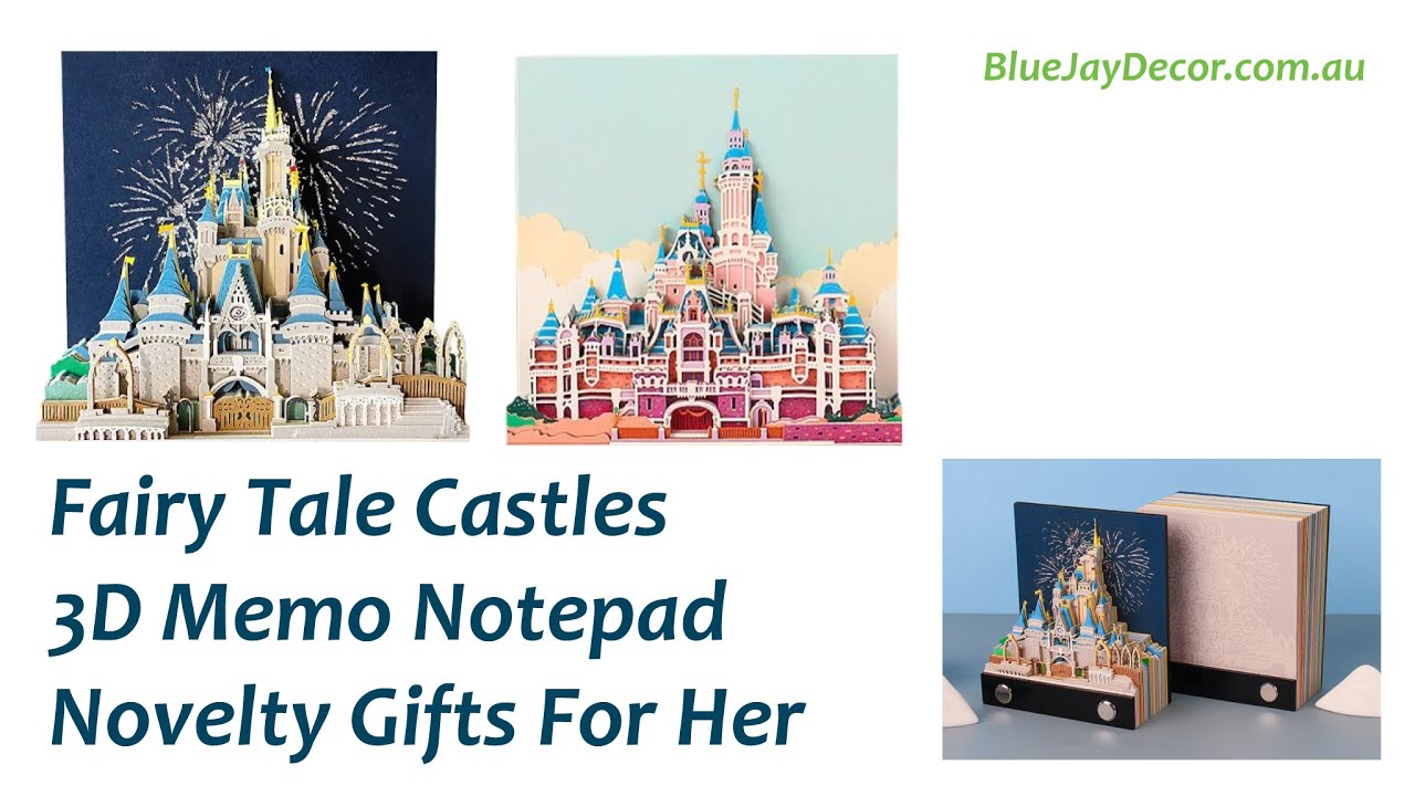 Fairy Tale Castles 3D Memo Notepad Novelty Gifts For Her Omoshiroi ...