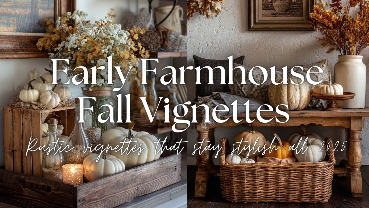 🍂How to Decorate with Early Fall Vignettes for a Rustic Farmhouse Home ...