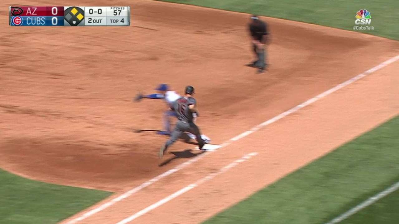 ARI@CHC: Baez, Zobrist combine for double play - YouTube