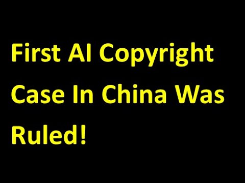 The first AI copyright case in China was on November 27th in Beijing ...