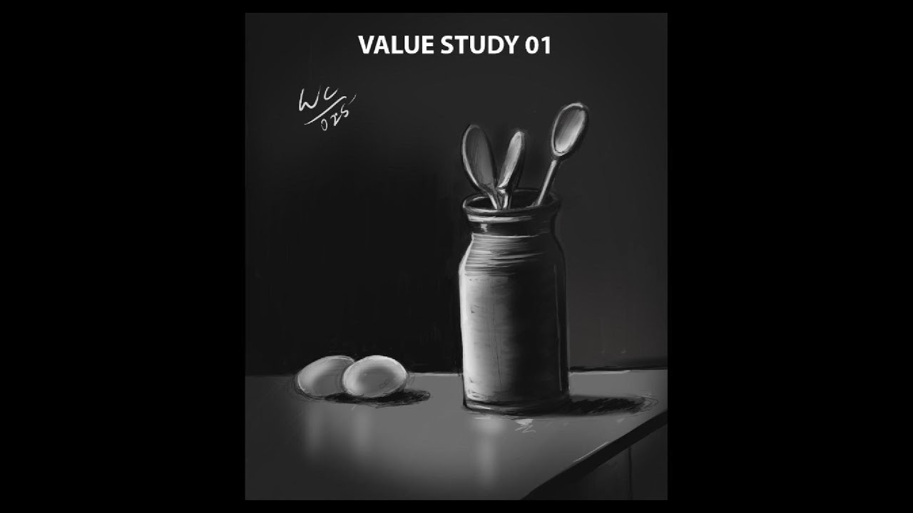 Value study 01 DIGITAL PAINTING - YouTube