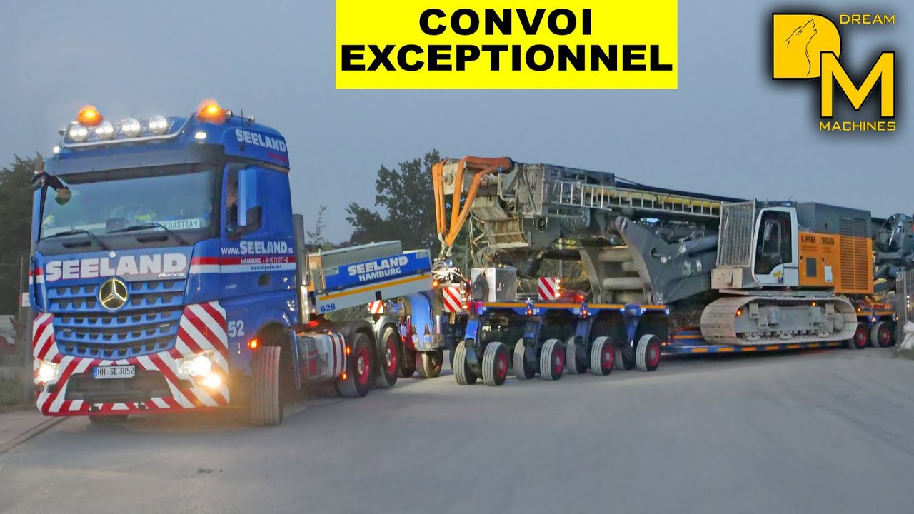 Liebherr 100 ton oversize load drill rig 12 Achsen LRB 355 Bohrgerät ...