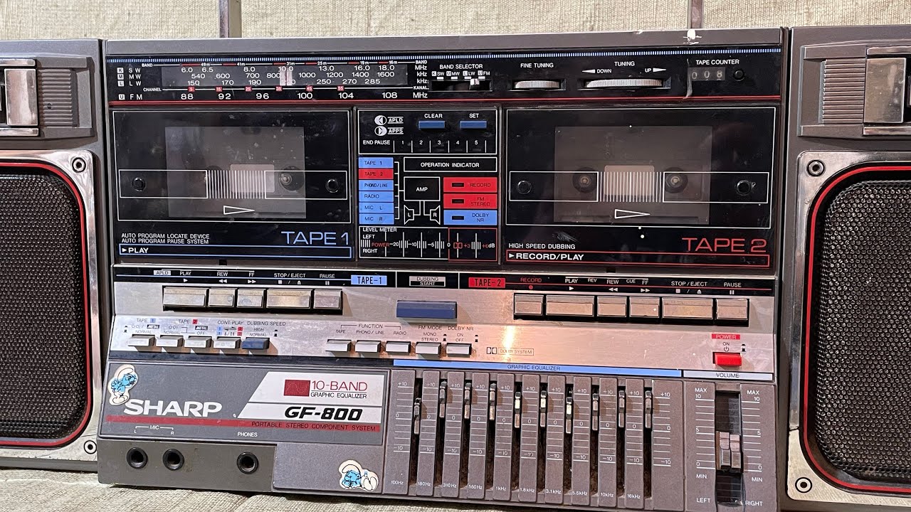 Японский старенький магнитофон Sharp GF-800 - YouTube