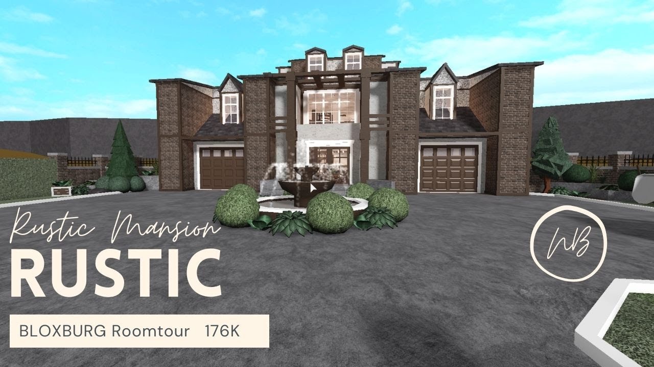 Bloxburg Roblox Speed build | Rustic Family Mansion House Tour only ...