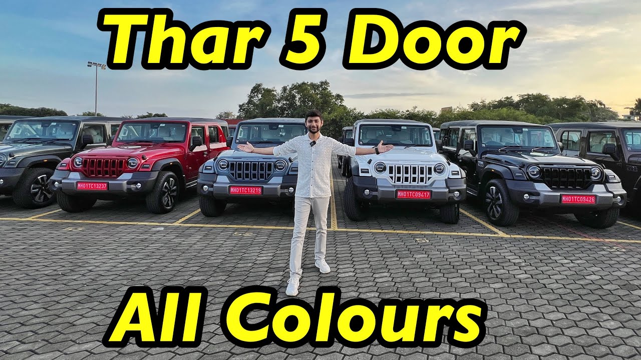 Mahindra Thar Roxx 5 Door All Colours in Day Light @Aayushssm - YouTube