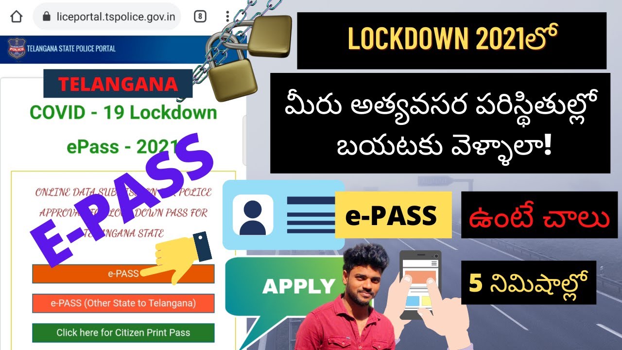 Telangana Lockdown Epass 2021 How To Apply Telangana Police E Pass