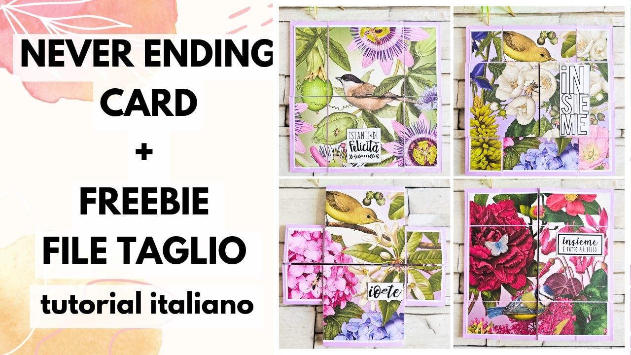 #22 | Never ending card + dispensa FREEBIE | Card making tutorial ...