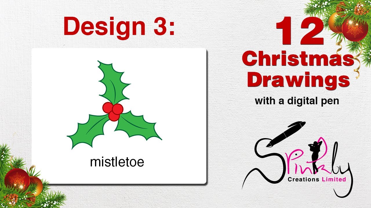 Simple Mistletoe Vector Design on Adobe Illustrator - YouTube