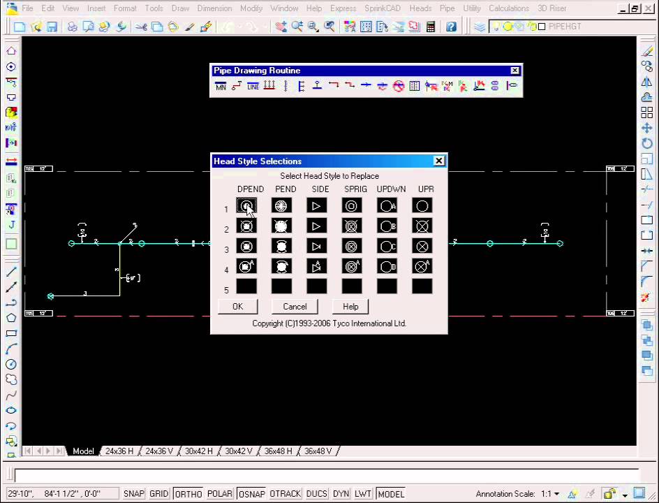 SprinkCAD Sloping Pipe - YouTube