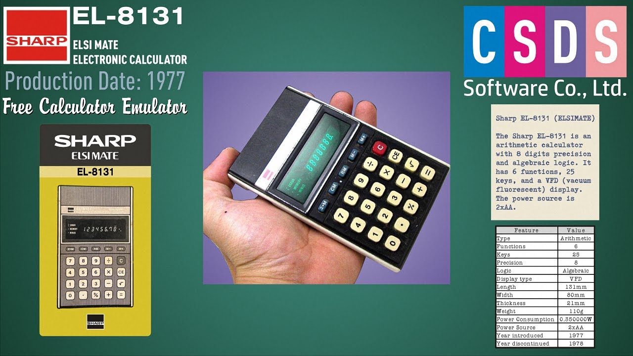 Sharp EL-8131 Emulator and It's free download Link - YouTube