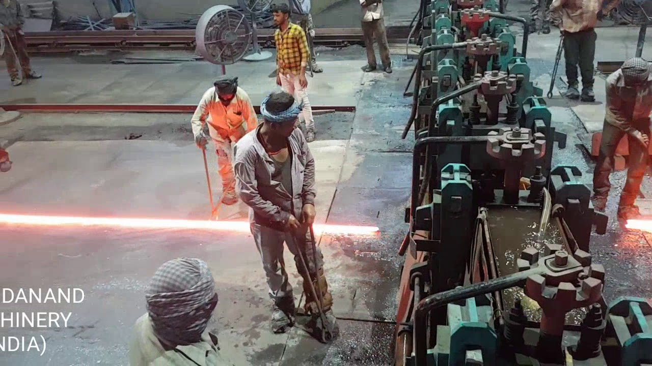 SECTION ROLLING MILL/ANGLE ROLLING MILL/ CHANNEL ROLLING MILL/ ROUND BAR ROLLING MILL - YouTube