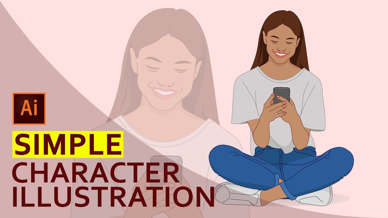 Easy character illustration | Adobe illustrator | Vector Art | Speed ...