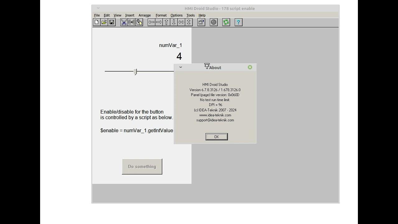 Upcoming scripts in HMI Droid Studio - $enable property - YouTube