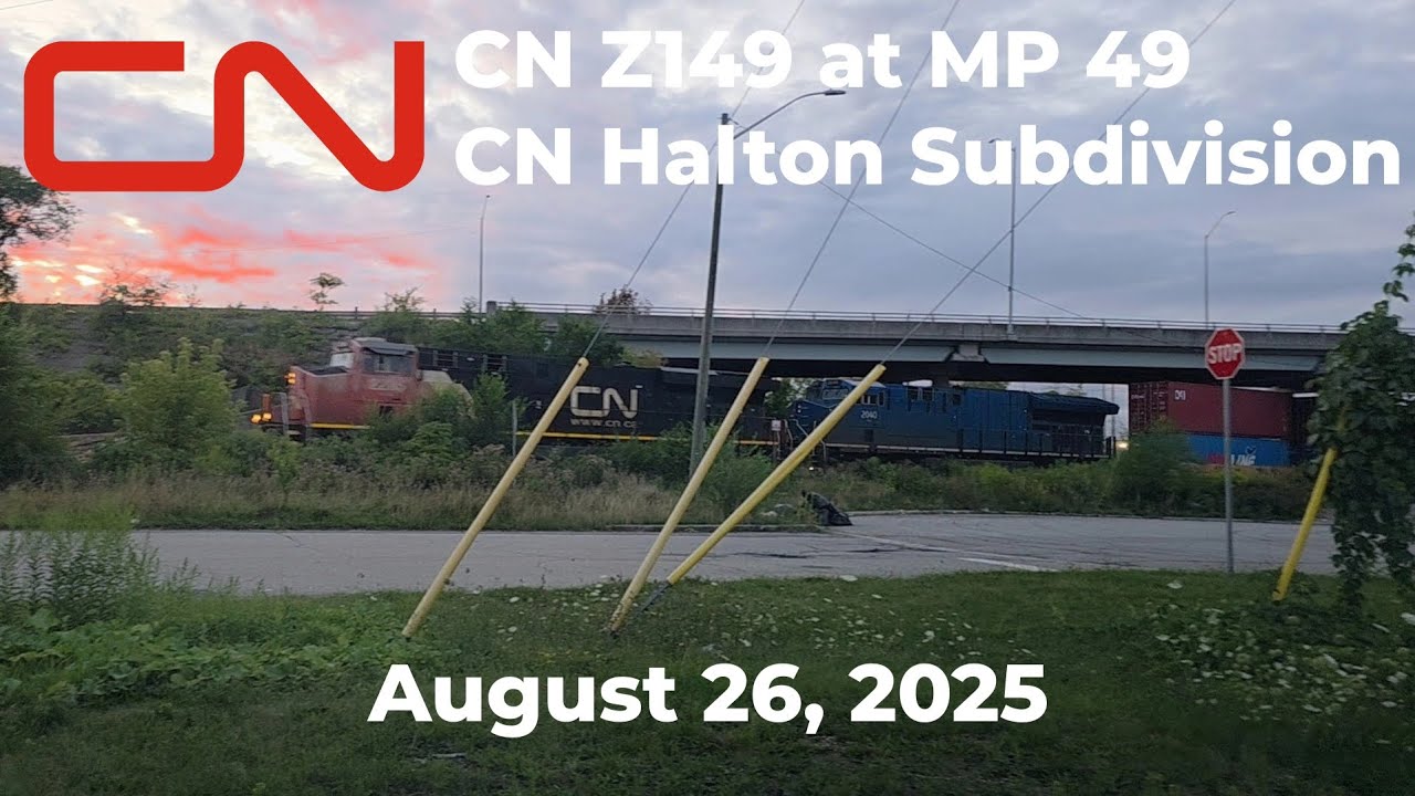 CN Z149 at MP 49 CN Halton Subdivision • August 26, 2025 - YouTube