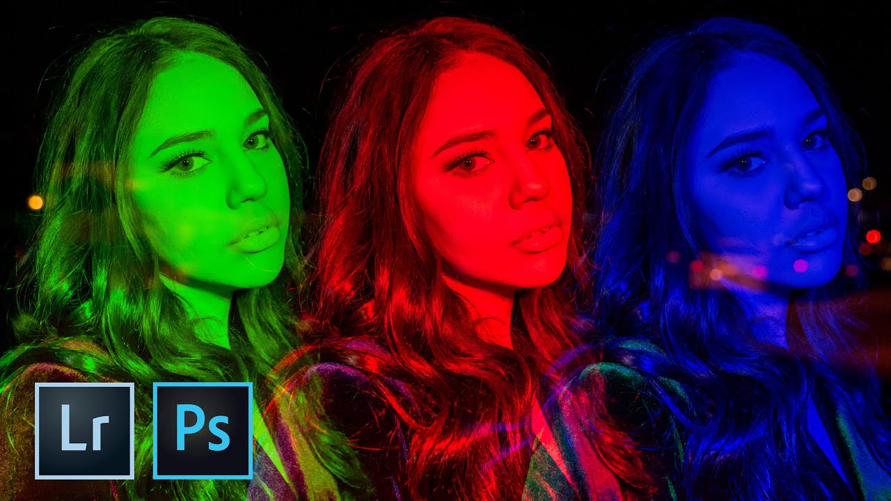 Double Color Exposure - Photoshop Tutorial - YouTube