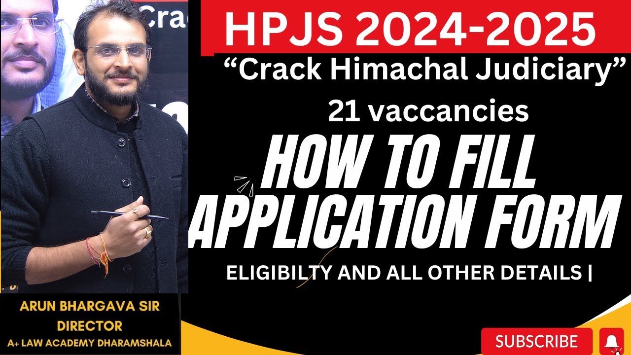 "How to Fill Himachal Judiciary Exam 2024 Form | Eligibility Details ...