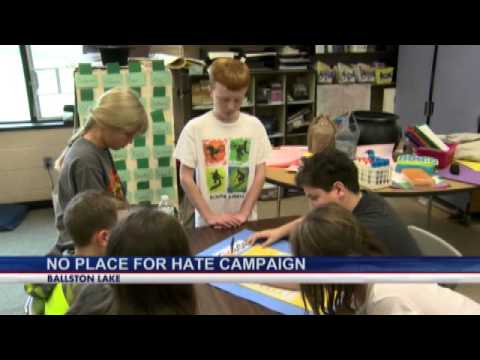 Students learn there's 'no place for hate' - YouTube