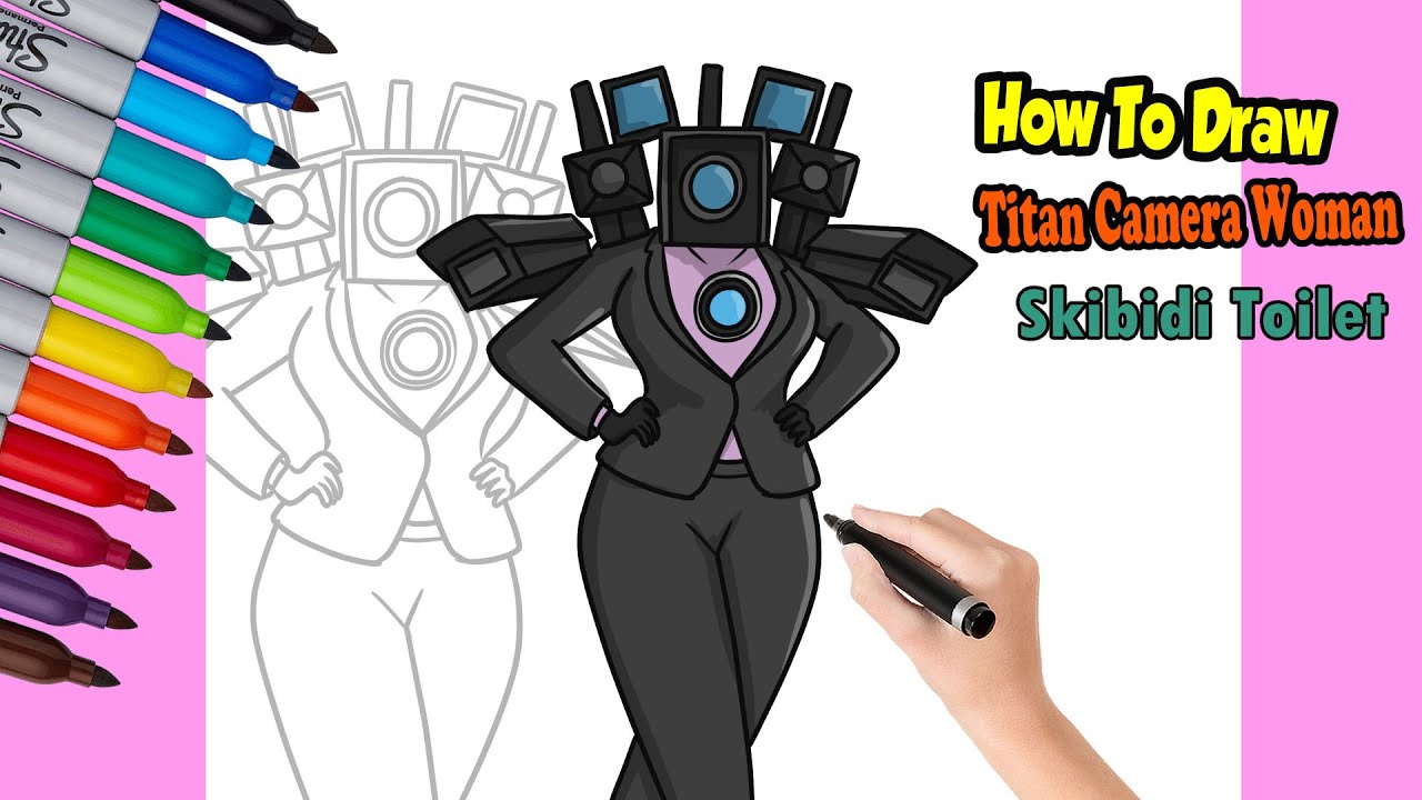 How to Draw Titan Camera Woman From Skibidi Toilet : Step-by-Step ...