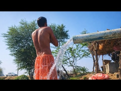Tubewell swimming| New tubewell video| tubewell bathing| Water pool ...