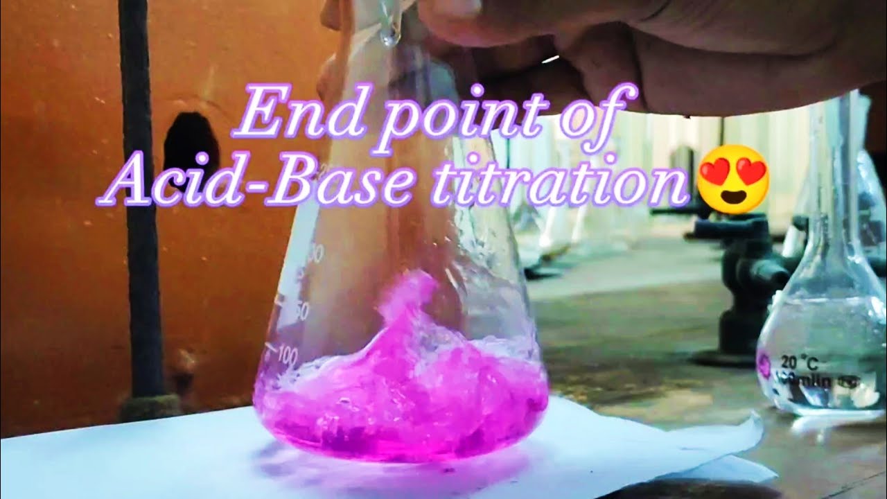 End point of acid-base titration.#chemistry #chemical #acid #base # ...