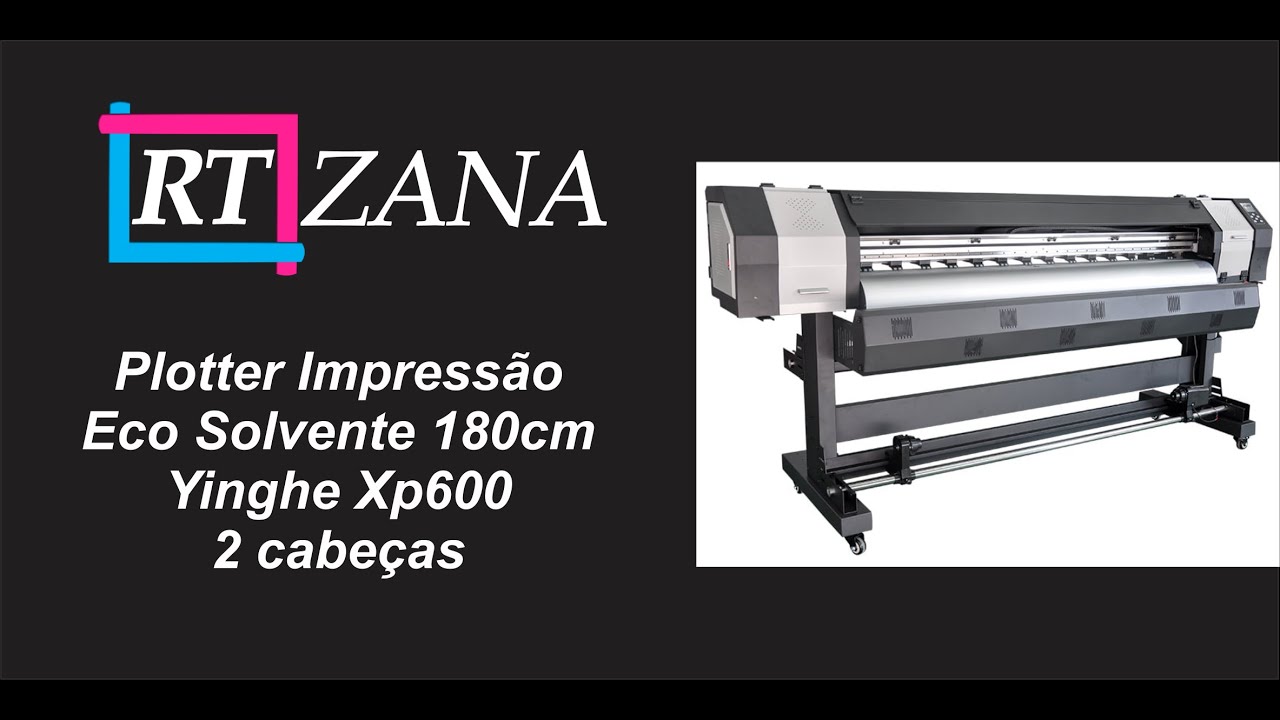 Plotter de Impressão Yinghe 180cm Eco Solvente XP600 - YouTube