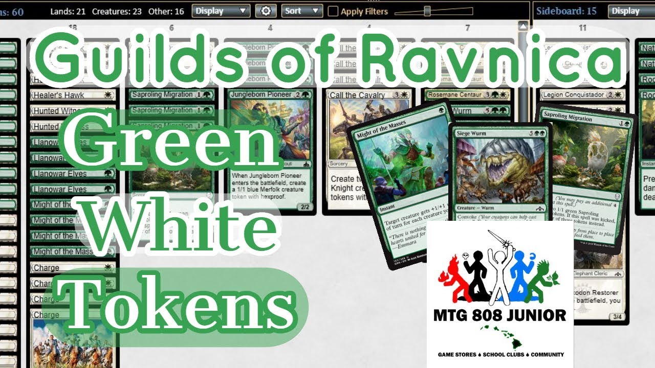 Standard Pauper Deck Tech - GRN Green White Tokens - YouTube