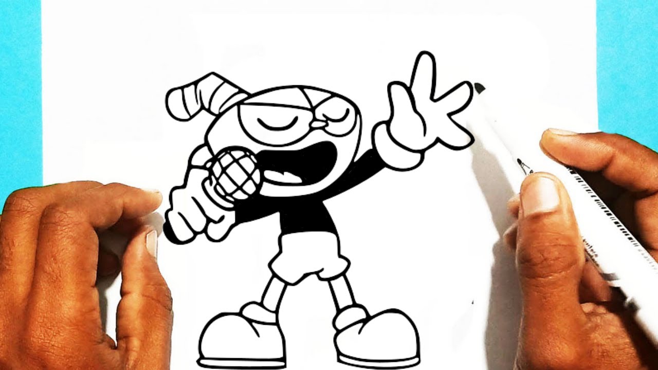How to draw FNF Cuphead | How to draw FNF step by step - YouTube