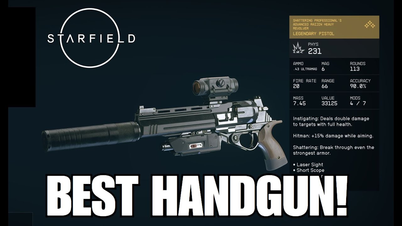 The New Best Handgun in Starfield - Absolute Beast! - YouTube