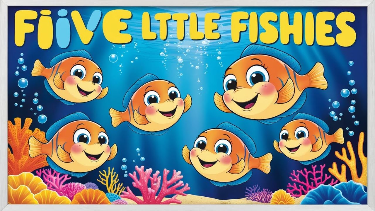 Five Little Fishies | Fun Counting Song for Kids | Underwater Sing ...