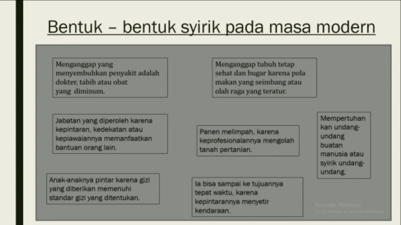 PENGERTIAN SYIRIK ZAMAN MODERN @mila_khair - YouTube