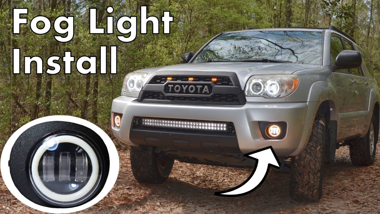 How to Install Toyota 4Runner Halo Fog Lights (4th Gen LED Upgrade ...