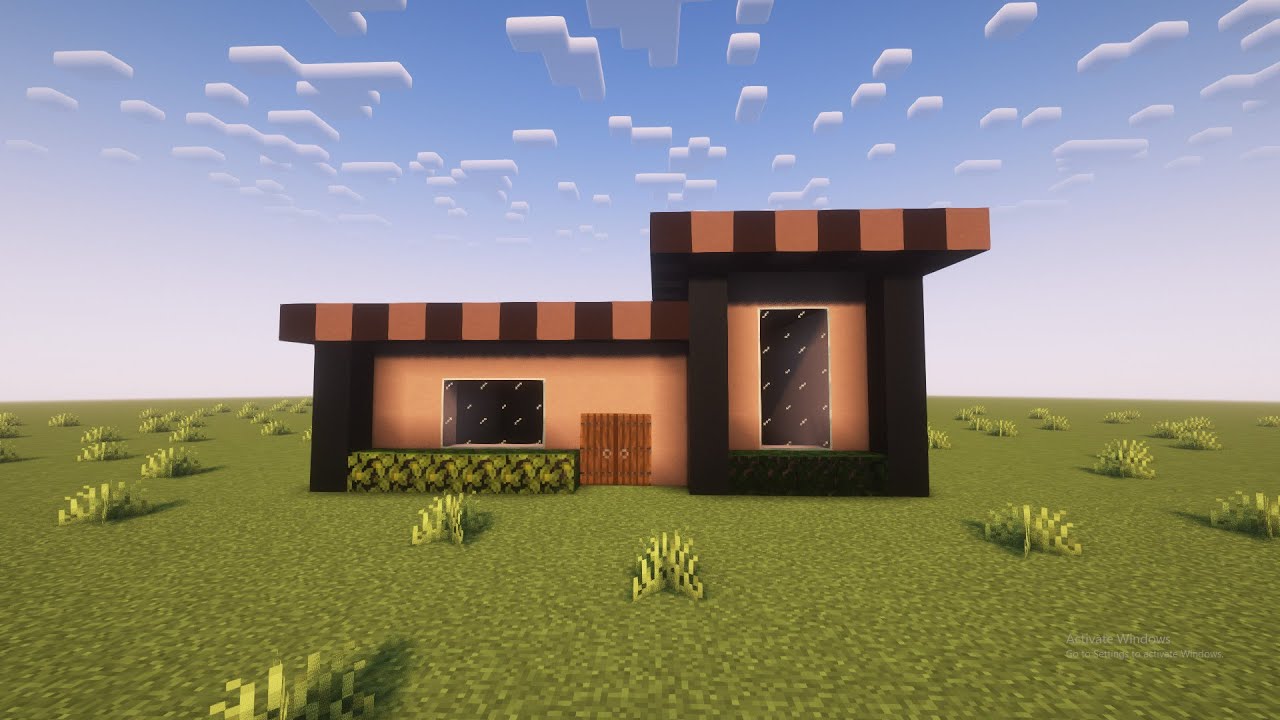 How To Build Small Modern House In Minecraft - YouTube