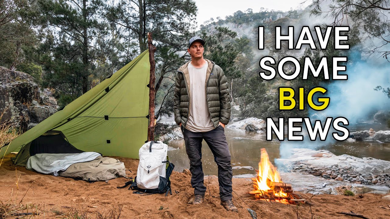 Solo Winter Riverside Camping (I have some BIG news!) - YouTube