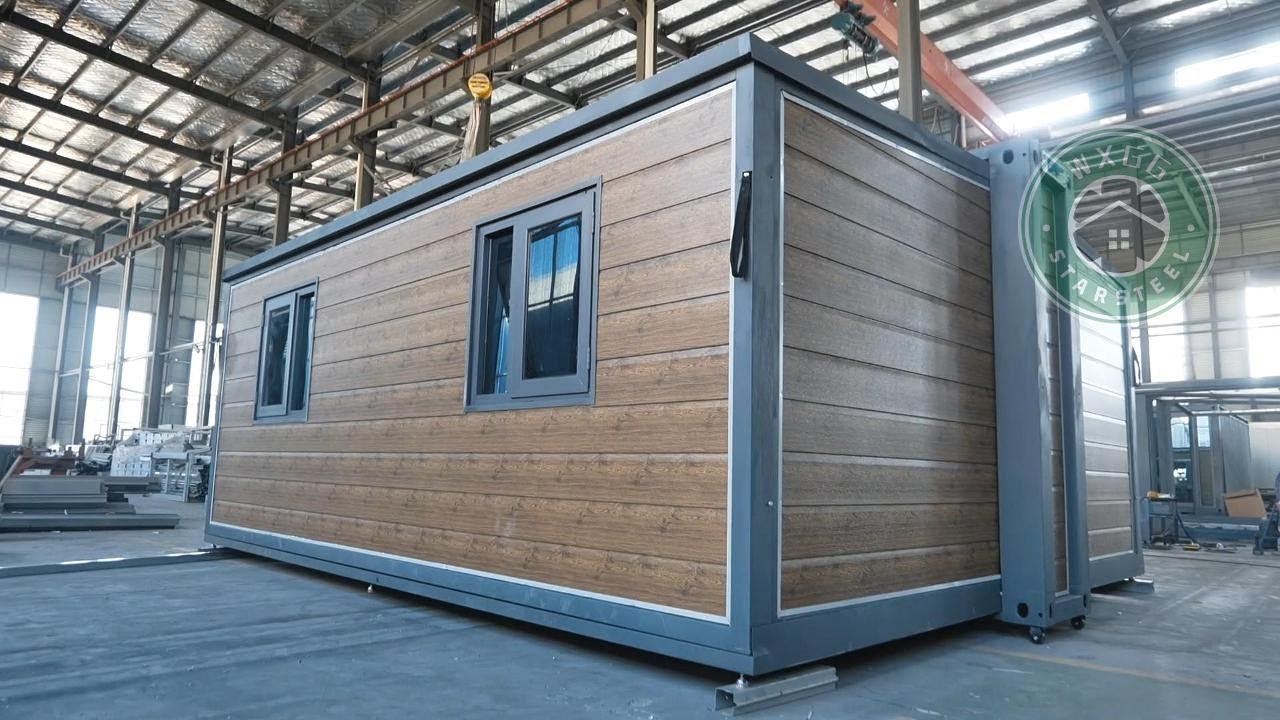 20-foot extension container house - YouTube