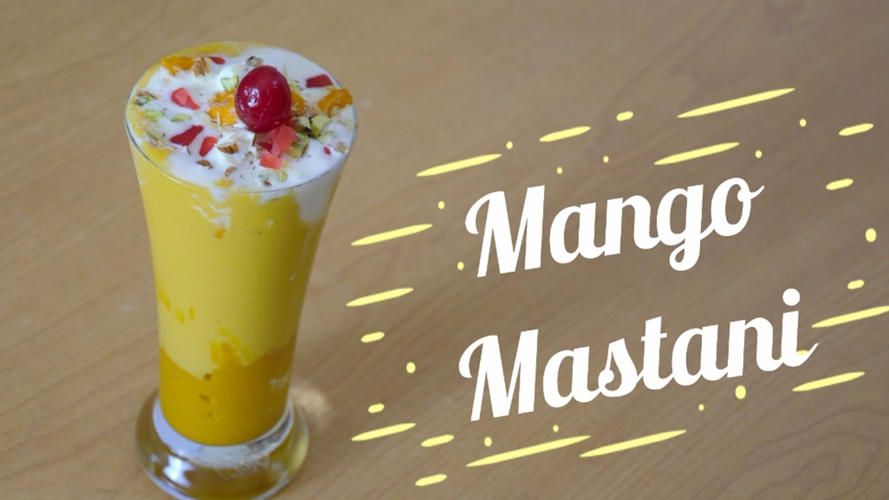 Mango Mastani Recipe | How to make Mango Milkshake with vanilla ice ...