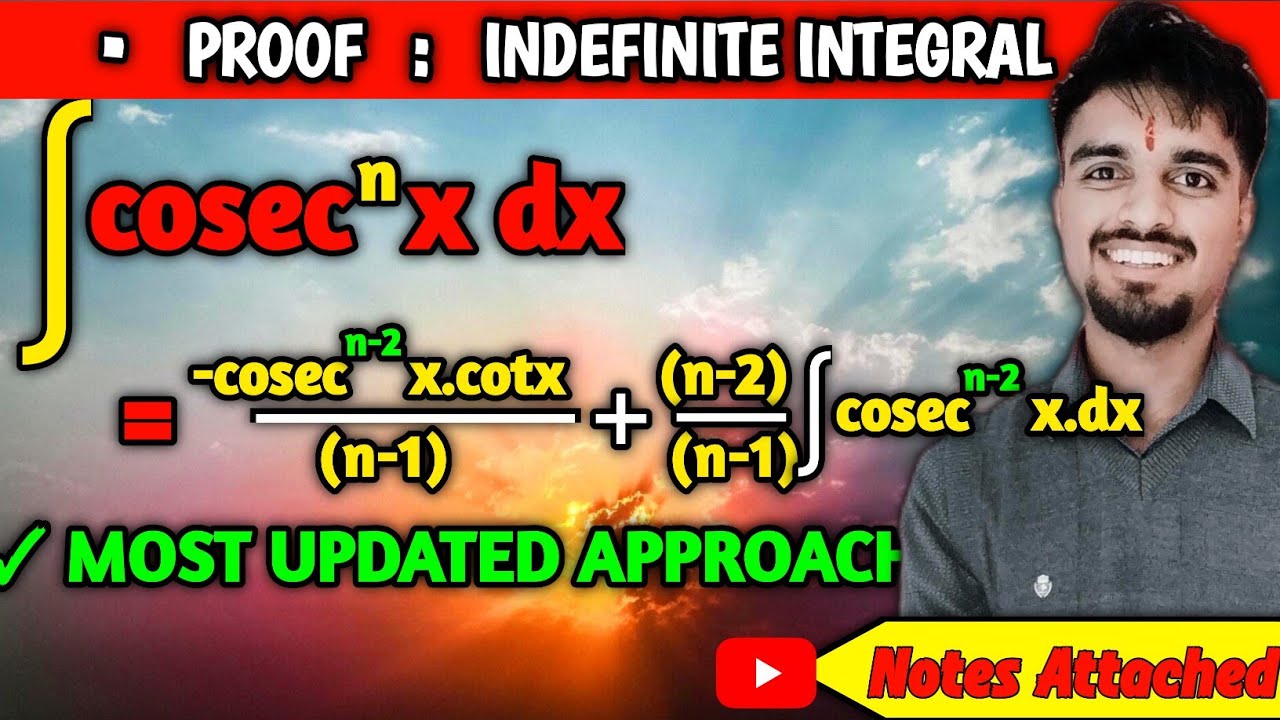 306/1000 | Reduction Formula for Integration of cosec^n(x) | Indefinite ...