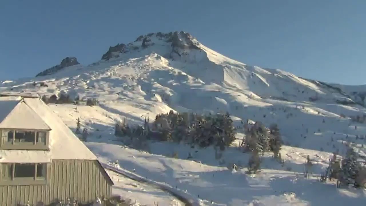 Live: Wow! Look at snow-covered Mount Hood from our Timberline Lodge ...