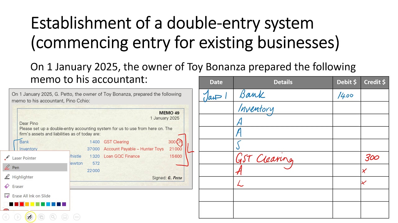 Year 12 Accounting - How to record commencing entries - YouTube