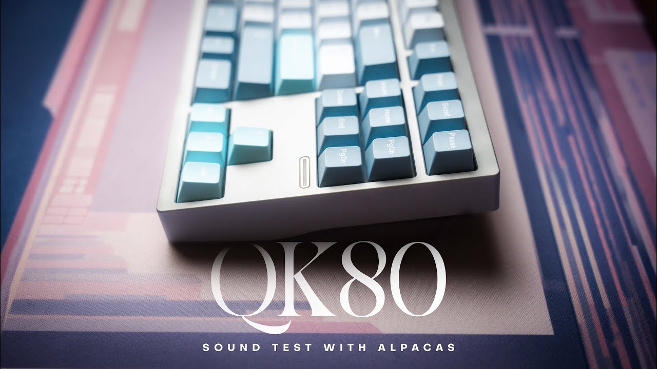 QK80 with Alpaca Switches Typing Sound Test - YouTube