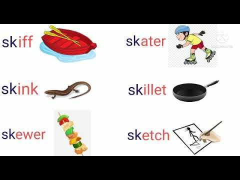 Initial blends sk words / Reading phonics for kids / How to read sk ...