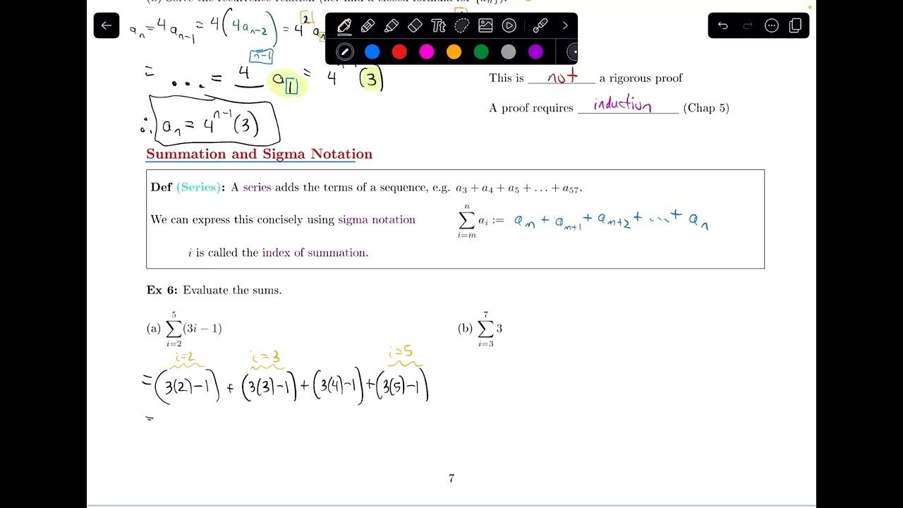 2.4.4 Summation and Sigma Notation || Discrete Math - YouTube