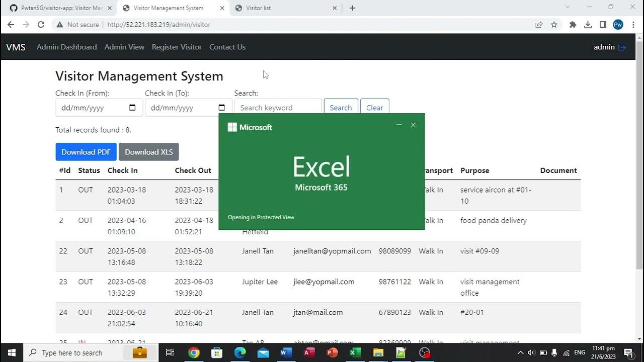 Visitor Management System - using Laravel, Bootstrap and MySQL - YouTube