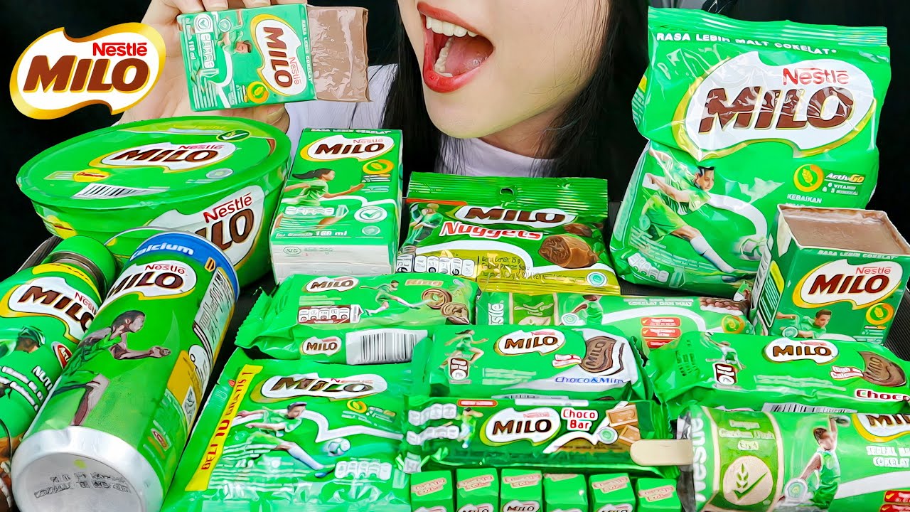 ASMR ALL MILO VARIANT - MILO ICE CREAM, MILO PUDDING, MILO DRINK, MILO ...