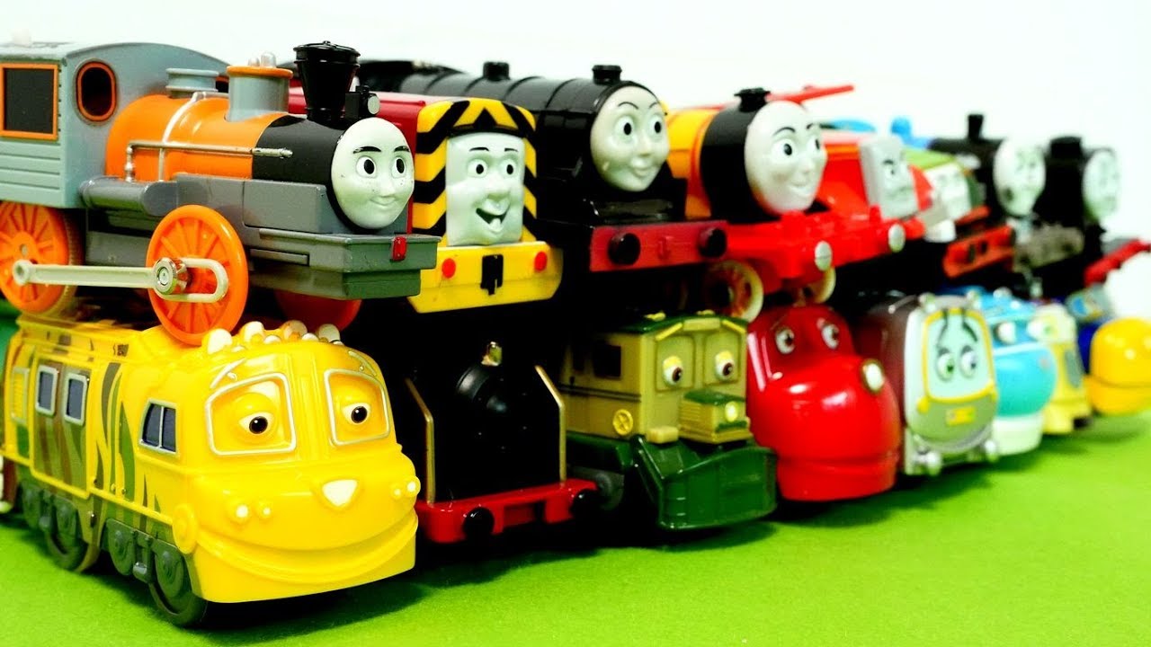 Chuggington × Thomas & Friends Plarail Train Toys Race！The world's ...