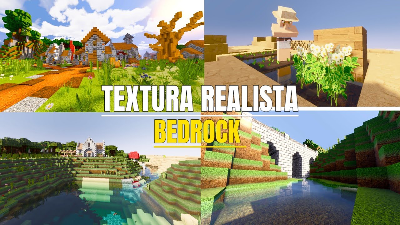 Textura 192x192 ultra realista com shaders para minecraft PE - YouTube