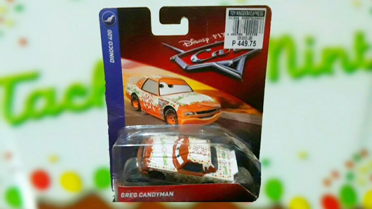 Mattel Disney Cars Greg Candyman (2018 Tach-O-Mint - YouTube