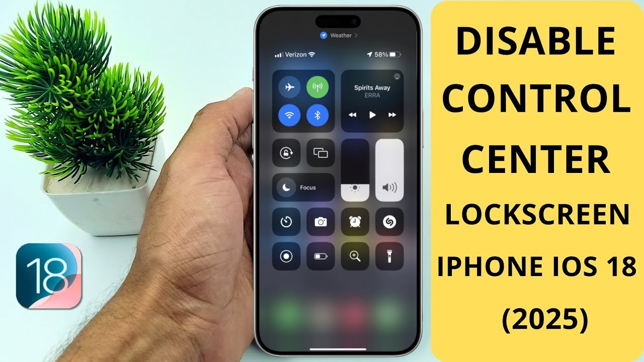 How to Disable Control Center from Lock Screen on iPhone iOS 18 - YouTube