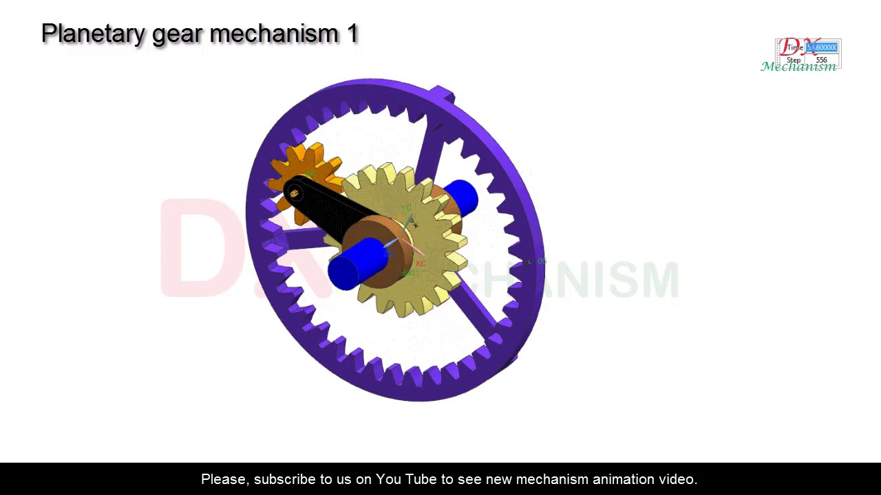 gear planetary mechanism 2 - YouTube